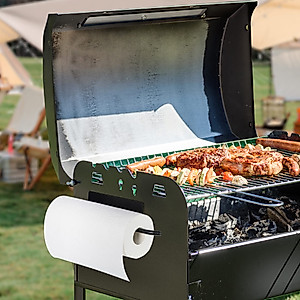 Magnetic Paper Towel Holder,Magnet Shelf Black for Refrigerator Toolbox Grill,12x3.1inch Fit Larger Paper Roll