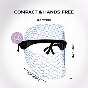 LifePro Red Light Therapy Face Mask - LED Light Therapy Mask with 3 Colors for Face - Portable Skin Care Device for At-Home Facials