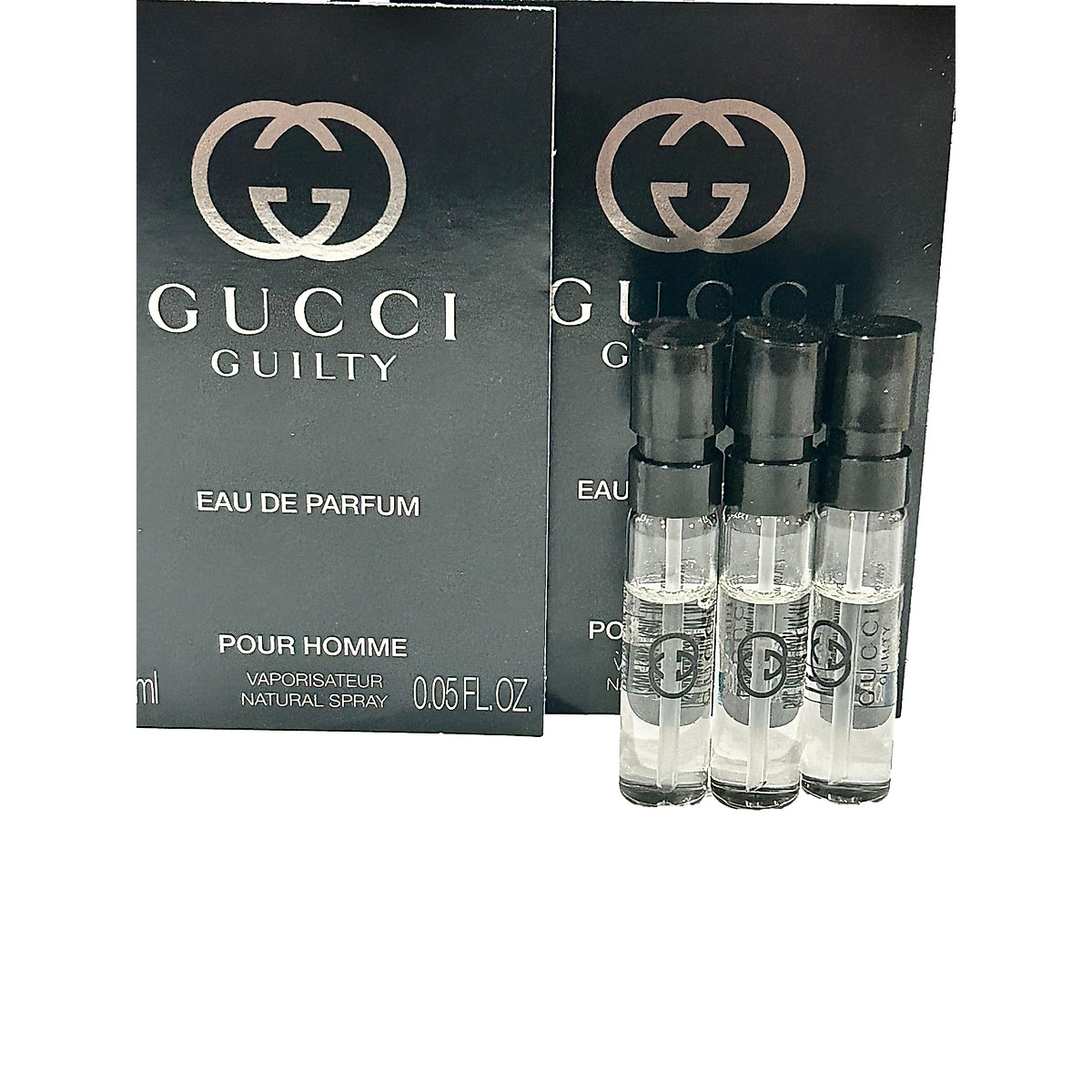 Gucci Guilty Sample Perfume MEN Guilty Guilty PARFUM Spray Pour Homme Size 1.5 ML / 0.05 (set of 3)