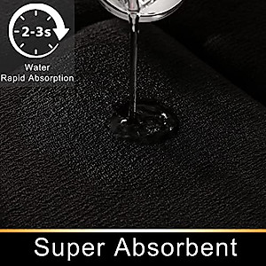 Memory Foam Bath Mat Black Bath Mats for Bathroom Non Slip Floor Rugs, Super Absorbent Bathmat Quick Dry, Machine Washable Bathroom Rug, Ultra Soft Coral Velvet Carpet for Shower,Tub 16"x24"