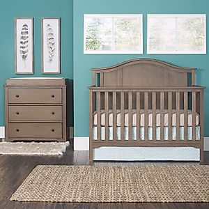 Child Craft Cottage Arch Top 4-in-1 Convertible Crib, Baby Crib Converts to Day Bed, Toddler Bed and Full Size Bed, 3 Adjustable Mattress Positions, Non-Toxic, Baby Safe Finish (Dusty Heather)