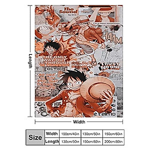 Japanese Anime Cartoon Blanket Cozy Blankets Ultra Soft Throw Blanket for Couch Bedding Living Room Gifts 50"x40"