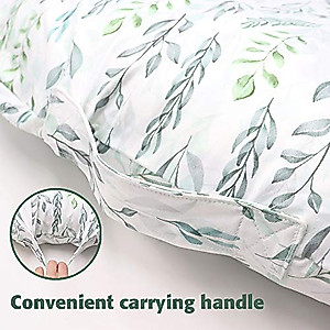 Newborn Lounger Cover Removable Cover Ultra Soft Comfortable Lounger Slipcover Removable Cover for Infant Lounger Pillow (Leaf)