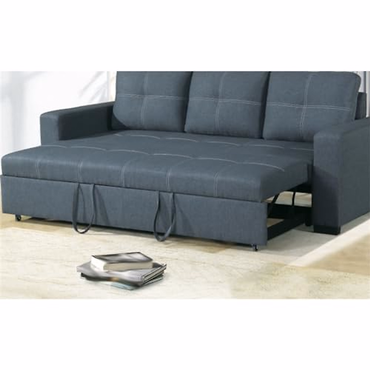 HNTHY Sofa with Pull Out Bed Convertible Easy to Assemble Soft and Comfortable for Indoor Living Room Furniture