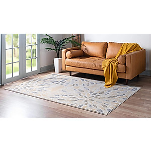 Unique Loom Sumter Collection Area Rug - Rhett (9' x 12' Rectangle, Yellow/ Gray)