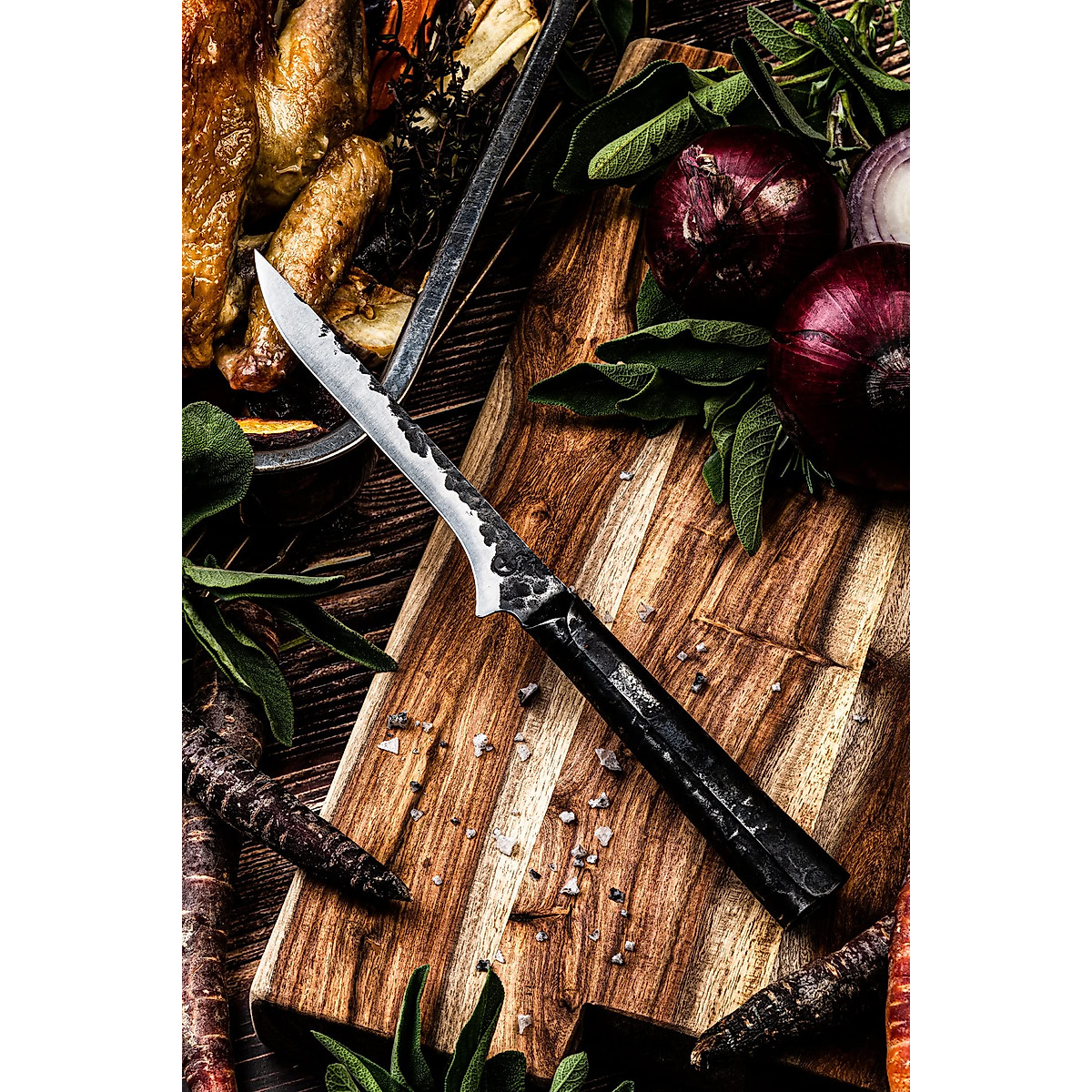 Forged Brute Boning knife, 5.9 inch, handmade, in wooden giftbox