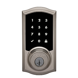 Kwikset Premis Touchscreen Smart Lock Electronic Deadbolt, Works with Apple HomeKit via Apple HomePod or Apple TV, in Satin Nickel