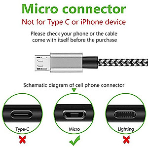 Kindle Fast Charging Cord, 3Pack 3ft Micro USB Android Charger Cable Quick Charge for Amazon Fire HD 6 7 8 10(1st-8th Gen) HDX 8.9" 9.7" Tablets and E-Reader(3rd-11th Gen), LG G3 G4,Stylo 2 3 Phone