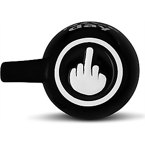 Decodyne Have a Nice Day Funny Coffee Mug, Funny Gifts for Women and Men with Middle Finger on the Bottom - 14 oz. (Black)