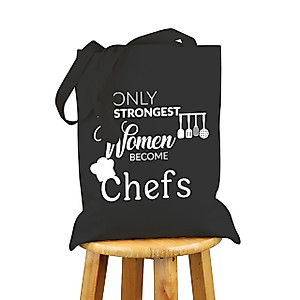 VAMSII Chef Tote Bag Women Chef Gifts Chef Shoulder Bag New Chef Gifts Culinary Gifts for Chefs Culinary Student Gifts (women Chefs tote)