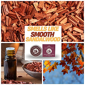 G.B.S Strong Hold Sandalwood Mustache Wax, Easy Application, Restyleable, long lasting hold