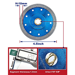 OSTEK 4.5 Inch Super Thin Diamond Tile Blade Porcelain Cutting Blade for Cutting Granite Marble Ceramics Porcelain tiles(4.5")