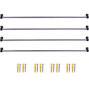YYST Gift Wrapping Paper Wall Mount Storage Station, Organizer, Dispensing Rack for Gift Wrapping Paper up to 40 Inch(100CM) Wide. (Black-4)