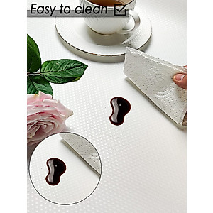 SMAYHO Shelf Liner, 17.7 Inch x 10 FT Non Adhesive Cabinet Liner, Washable & Durable Drawer Liner, Non-Slip Shelf Liners for Kitchen Cabinets, Shelves, Drawers, Refrigerators - White