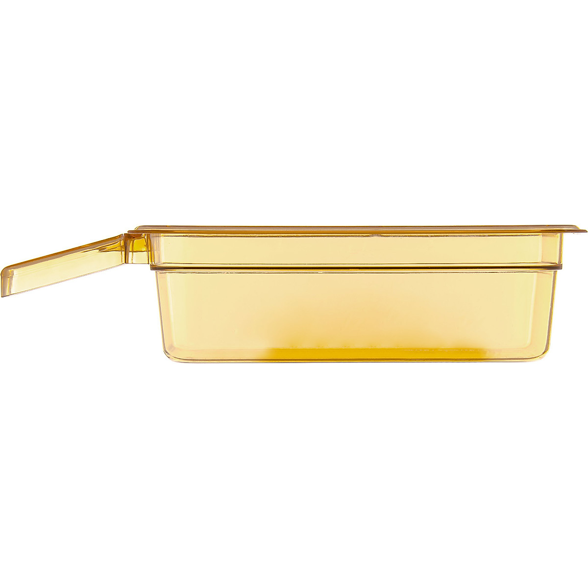 Carlisle FoodService Products 30861H13 StorPlus High Heat Food Pan with 1 Handle, 4" Deep, Third Size, Amber