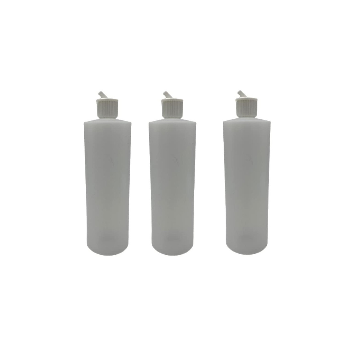 Natural Farms 8 oz Plastic Flip Top Pour Spout Bottles - 3 Pack - for Essential Oils, Perfumes, Lotions