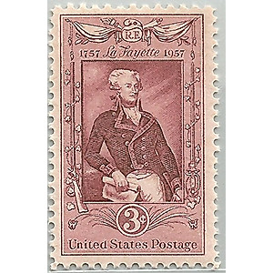 U.S. Stamp Scott 1097 Marie Joseph Paul Yves Roch Gilbert Du Motier Marquis de Lafayette MNH
