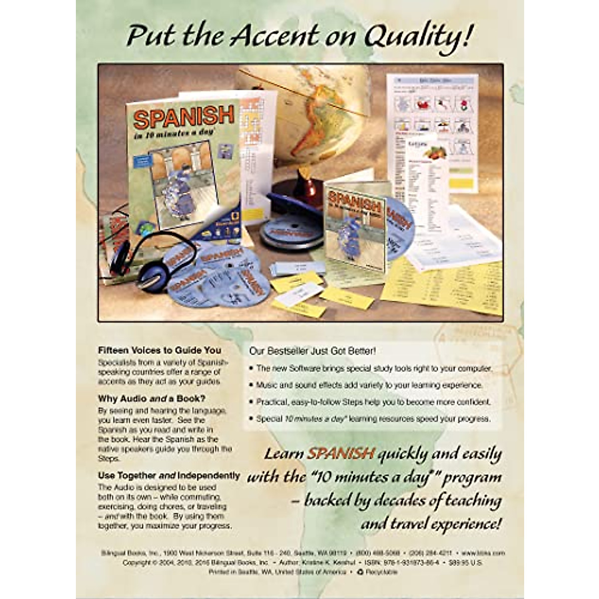 SPANISH in 10 minutes a day BOOK + AUDIO