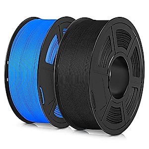 SUNLU 3D Printer Filament PLA Matte 1.75mm, Neatly Wound Filament, Smooth Matte Finish, 1kg Spool (2.2lbs), 330 Meters, Matte Black& Blue
