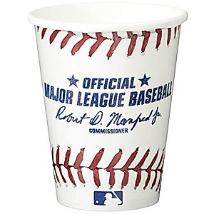 Adorable Rawlings Baseball Cups - 9 oz (Pack of 8) - Perfect for Baseball Themed Parties & Game Nights, Great Gift for Fans