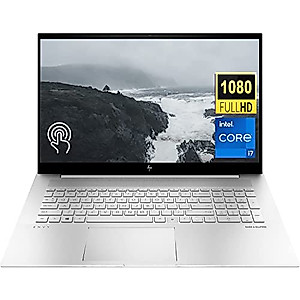 HP Envy 17 Laptop, 17.3" FHD Touchscreen Display, 12th Gen Intel Core i7-1255U, 16GB RAM 1TB SSD, Wi-Fi, Webcam, Backlit Keyboard, Fingerprint Reader, Windows 11 Home, Silver