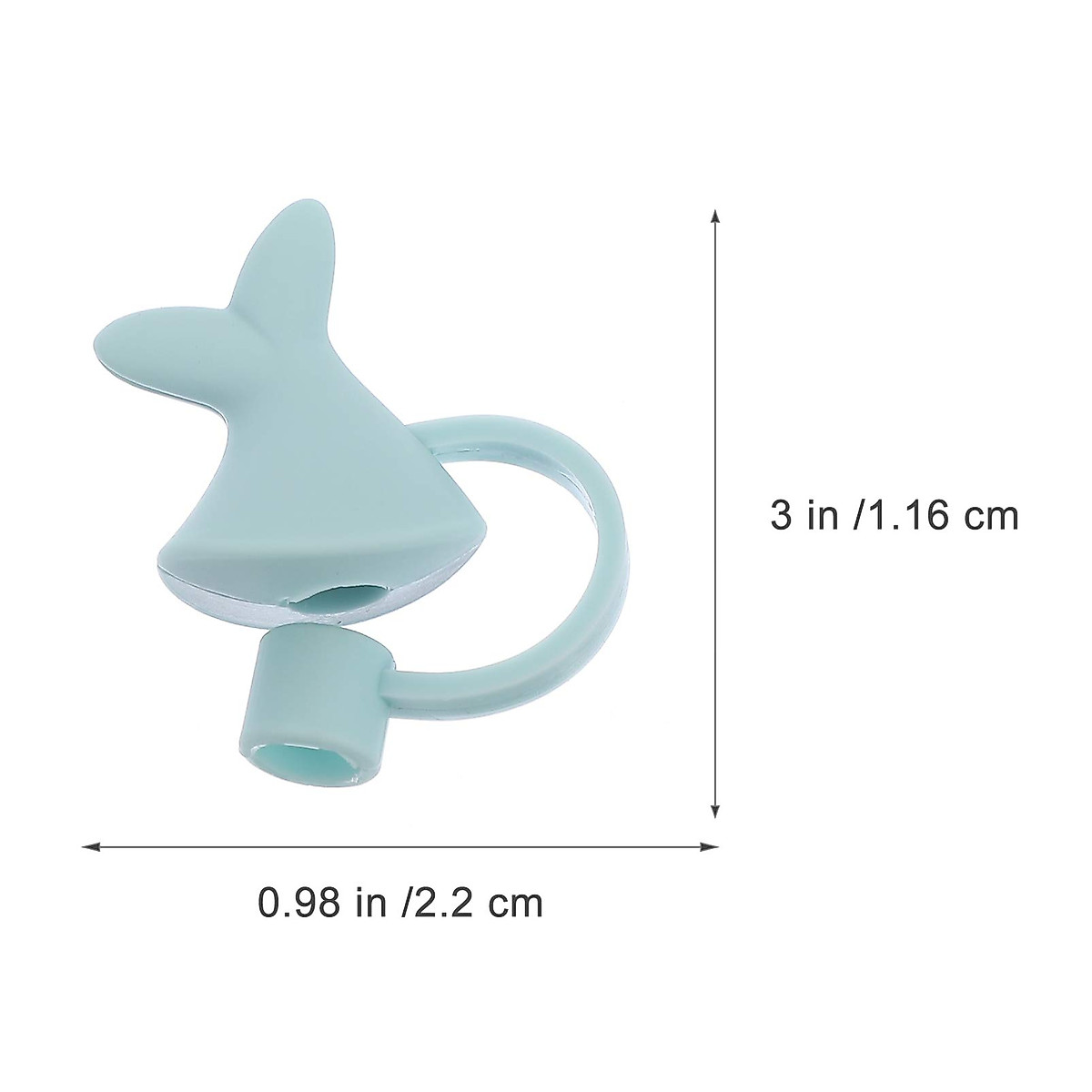 Amosfun 6Pcs Silicone Straw Tips Cover Cute Straw Cover Cap Straw Toppers Dolphin Tail Straw Cap Cover Straw Plug for Drinking Straws Party Gifts
