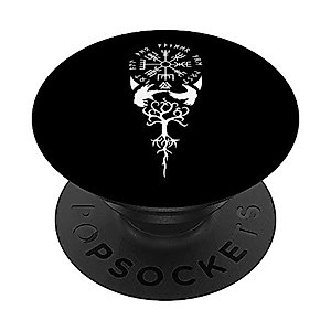 Viking Valhalla Norse Mythology Runes Raven Yggdrasil PopSockets Swappable PopGrip