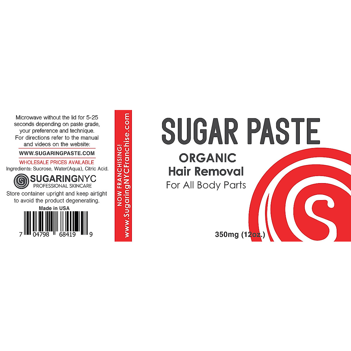 Sugaring Paste Package - 12oz Sugaring Paste for sensetive skin and set of Gloves and Two Plastic Applicators