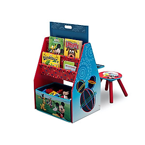 Delta Children Kids Easel and Play Station – Ideal for Arts & Crafts, Drawing, Homeschooling and More - Greenguard Gold Certified, Disney Mickey Mouse