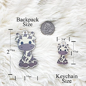 The Acrylic Place Baby Giraffe Keychain - Charm for Purse Diaper Bag Tote Bag Kids Backpack Keychain (Backpack Size)