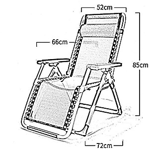XZGDEN Lightweight Deck Chair Recliners,Locking Patio Outdoor Lounger Chair Oversize XL Padded Adjustable Recliner with Headrest Support 440lbs (Color : Black)