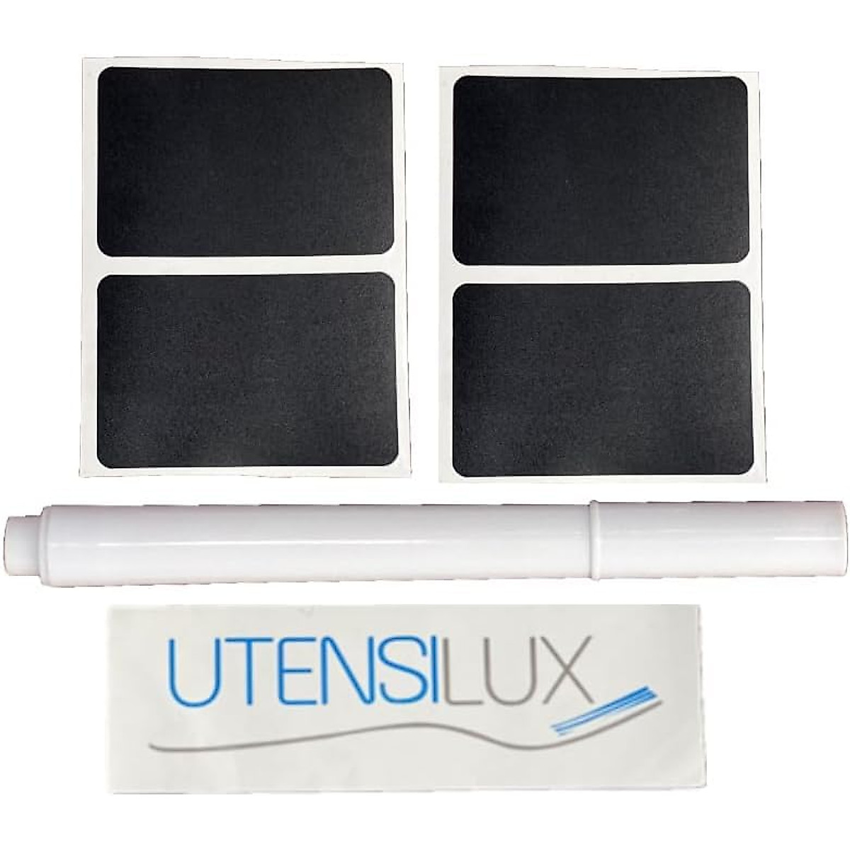 Utensilux Rubbermaid Food Storage Containers, 1.25 Cup Food Storage Containers, 9 Peice Set, Easy Find Lids, 4 Containers, 4 Lids Chalk Pen And Chalk Labels