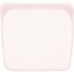 Stasher Platinum Silicone Food Grade Reusable Storage Bag, Rose Quartz (Sandwich) | Reduce Single-Use Plastic | Cook, Store, Sous Vide, or Freeze | Leakproof, Dishwasher-Safe, Eco-friendly | 28 Oz