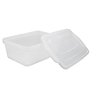 CadineUS 16 Quart Clear Storage Bins, Plastic Tubs with Lids for Storage, 2-Pack