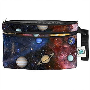 Planet Wise Far Far Away Clutch Wet/Dry Bag | Reusable Wet Bag for Swimsuit, Dirty Diapers and Everyday Travel Then A Dry Bag for The Rest | Waterproof Wet Bag Keeps The Wetness and Odors Contained