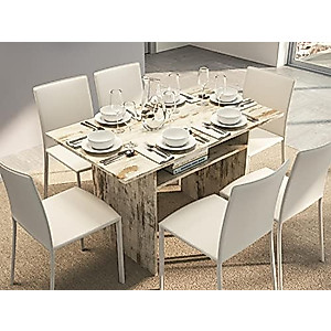 Casabianca Furniture RITZ Vintage White Wash Extendable Console/Dining Table by Talenti Casa,