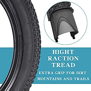 2 Pack 18"x2.125" Bike Tires with 2 Levers Replacement Bicycle Tires for Mountain Trail Road City Park Pavement Surface (18x2.125-2 Tires 2 Levers)