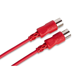 Hosa MID-310RD 5-pin DIN to 5-pin DIN Red MIDI Cable, 10 feet