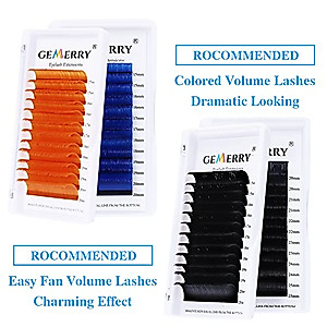 Eyelash Extensions Individual Lashes 0.07 D Curl 15-20mm Mixed Classic Lash Extensions Single Eyelashes Supply by GEMERRY (0.07-D, 15-20mm Mix)