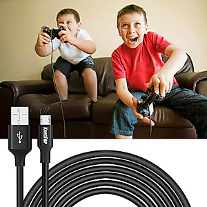 2 pack 9.8ft Charging Cable for PS4 and Xbox One Controller Kingtop USB Charge Cord for Playstation 4 DualShock Xbox One Controller Android Smartphone