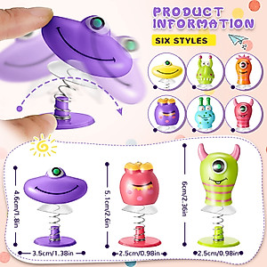Deekin 24 Pieces Big Eye Animal Toys Spring Launchers Toys Jumping Toys Bouncy Christmas Party Favors for Boys and Girls Classroom Prizes Return Goodie Bag Fillers, 6 Styles