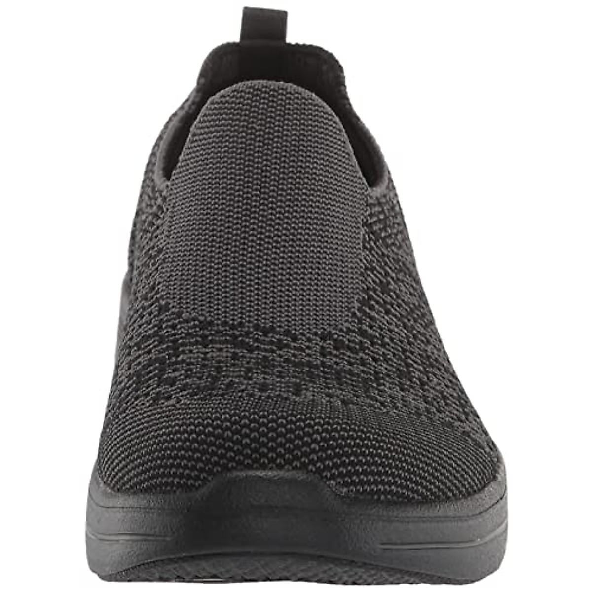 Skechers Women's MAX Cushioning LITE-Knit Slip ON Sneaker, Black/Gray, 6.5