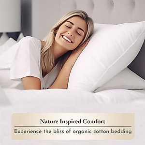 California Design Den 100% Organic Cotton Sheets for Queen Size Bed, Deep Pockets, Percale Sheets Queen, GOTS Certified, Soft Cooling Sheets, 4 Piece Bed Sheets Queen Sheet Set, White Sheets