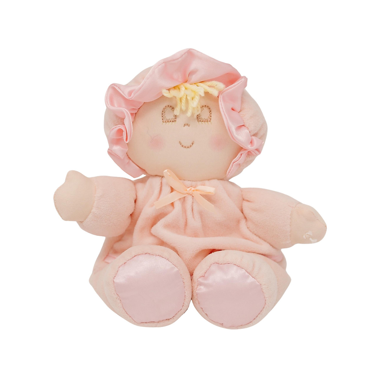 Genius Baby Toys My First Baby Doll, Super Soft and Cuddly, Vintage Classic Style with Pink Dress and Yellow Hair, Ideal New Baby Gift or Baby Shower Present