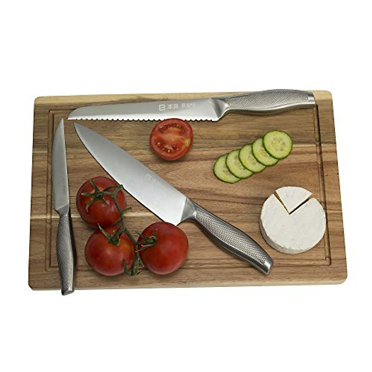 Ross Henery Professional Japanese Chef’s Knife Set | 9 Piece Hand Sharpened Stainless Steel Knives | Kitchen Set & Canvas Case