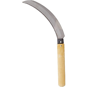 Zenport K202 Harvest Sickle/Berry Knife, Notched Handle, 6.5-Inch Curved Serrated Blade