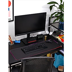 SteelSeries Gaming Mouse Pad 2 Zone RGB Illumination 9cm x 30cm x 0.4cm QcK Prism Cloth XL Black