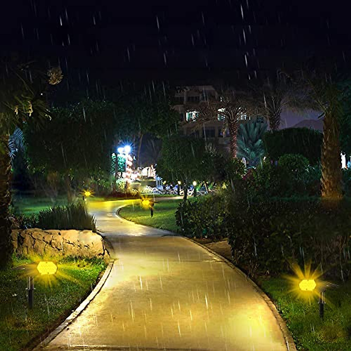 Tungray Solar Spotlights Outdoor, Warm White Solar Landscape Lights 2-in-1 Solar Powered Lights IP65 Waterproof Adjustable Wall Light for Patio Pathway Yard Garden Driveway Pool 1 Pack