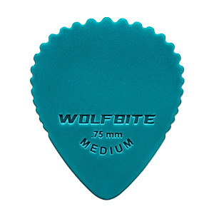 WOLF BITE Guitar Picks | Saw-Toothed Edge Guitar Picks - Medium(.75mm) / Light(.60mm) Variety 12-pack