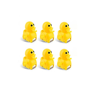 NEXTAKE Extra Ducks for Duck Slide Toy Set, Accessory for Automatic Stair-Climbing Ducklings Cartoon Race Track Set Slide Toy Escalator Toy, Fit The 1.5cm/ 0.59inch Track (Extra Ducks-6 PCS)